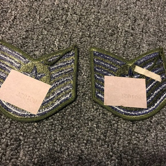 Accessories | 1 Pair 2 Patches 19761993 Usaf Air Force Rank Patch ...